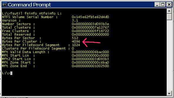 Partition offset and allocation unit size of a disk for SQL Server